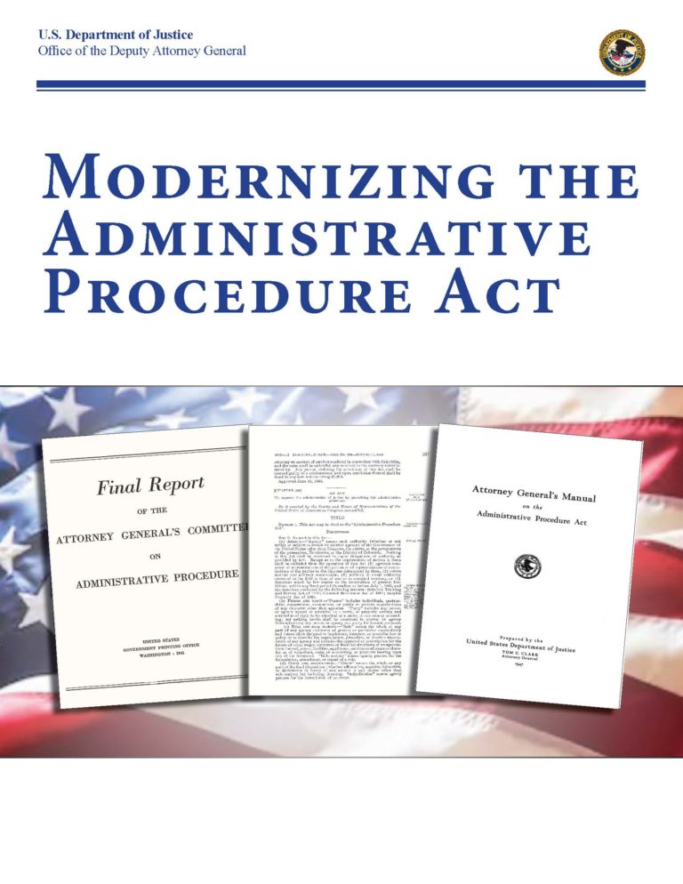 New Justice Department Report: Modernizing the Administrative Procedure ...